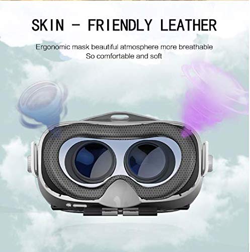 LONGLU VR Headset Compatible for iPhone and Android Phone,3D Virtual Reality VR Glasses with Blue Light, Fan Viewer for TV,Movies & Video Games IMAX, Support 4.0-6.3”Large Screen Smartphone.