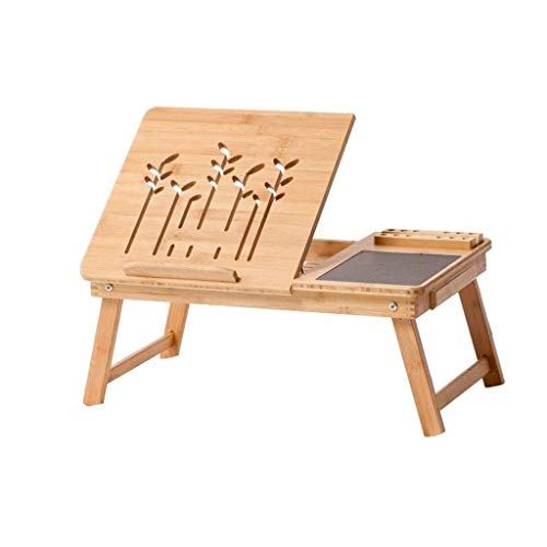 LIUZH Laptop Stand, Natural Flower Lap Tray Foldable Breakfast Serving Bed Tray Lap Desk with Tilting