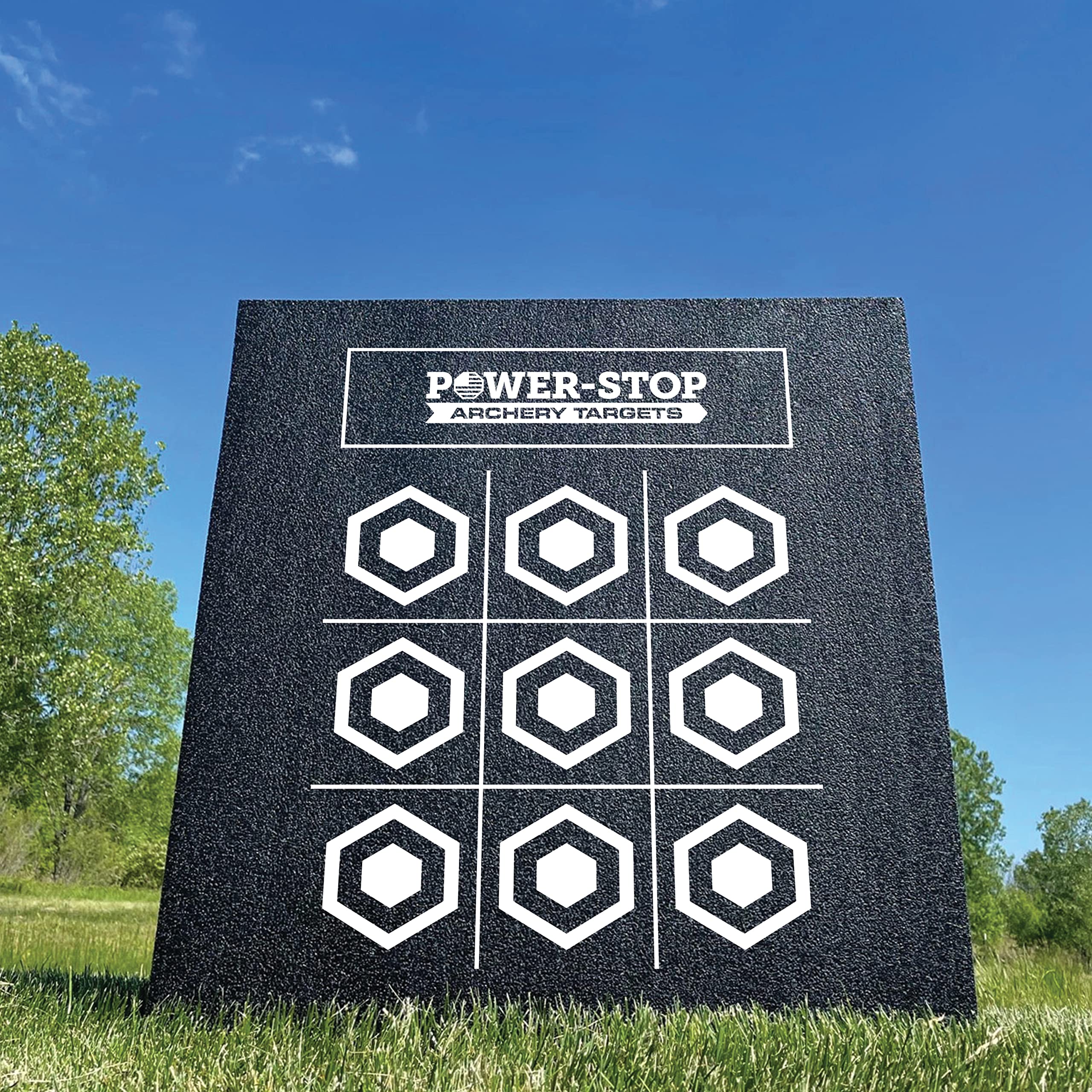 Power-Stop Archery Targets - 24" High-Density Big Block Foam Target for Broadheads and Field Tips