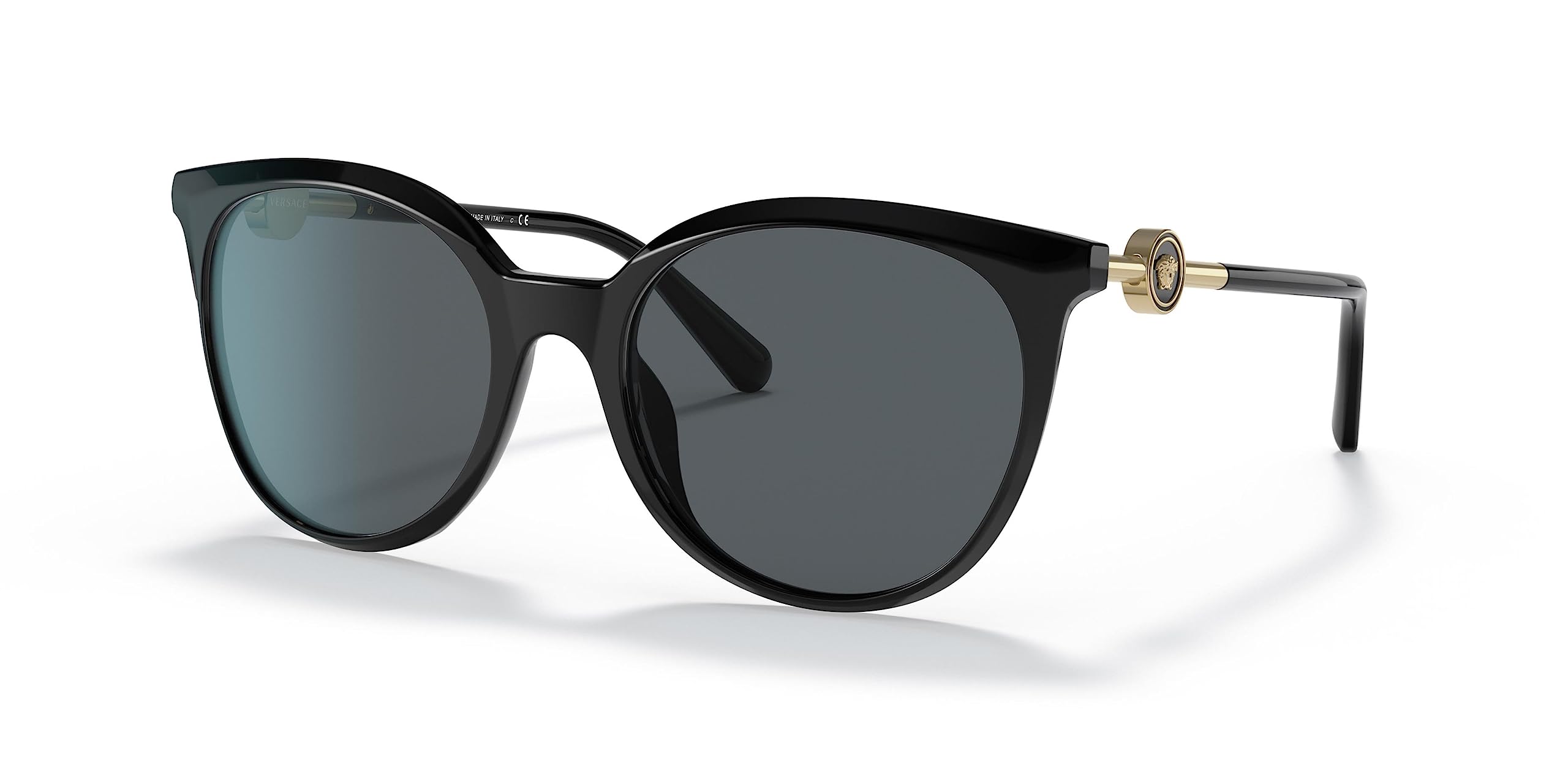 Versace VE 4404 108/74 Havana Plastic Round Sunglasses Brown Gradient Lens