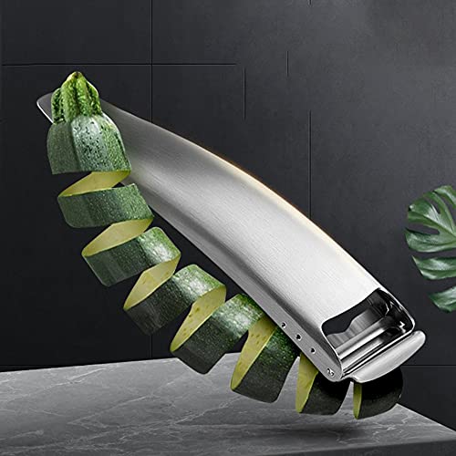 MEGLOB Peeler, 1pc Multifunctional Stainless Steel Peeler Potato Radish Slicing Peeling Knife Vegetable And Fruit Slicing(18.5 * 4.5cm)