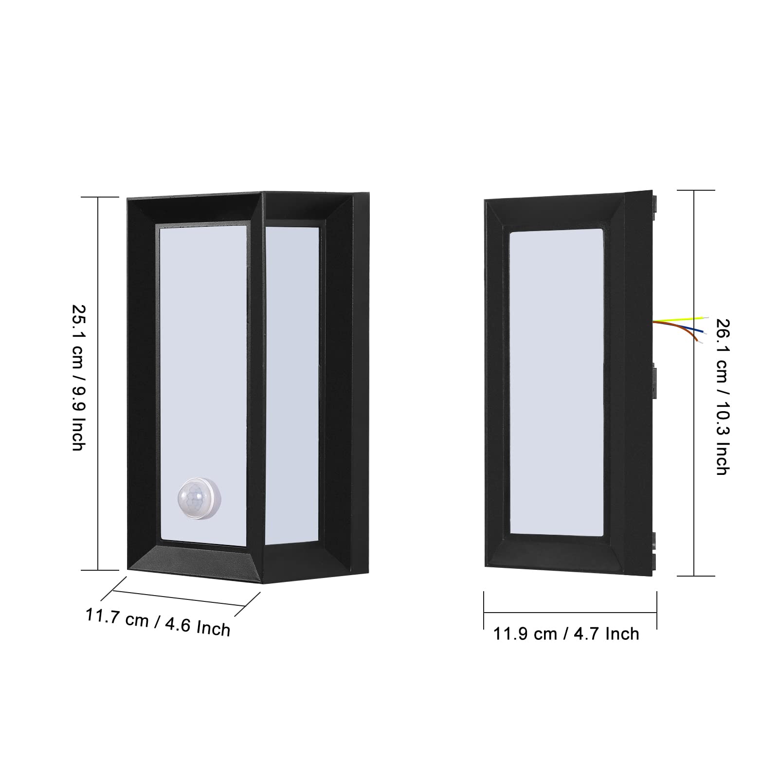 Phenas 18W Motion Sensor LED Wall Light Outdoor Dusk to Dawn Light Sensor LED Wall Sconce Light Waterproof LED Wall Lamp for Patio Porch Courtyard Garden Backyard Villa, Warm White