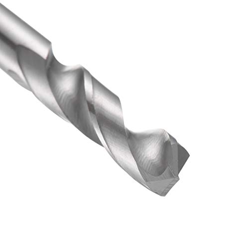 uxcell 6.35mm Solid Carbide Drill Bits Straight Shank for Stainless Steel Alloy Hard Steel, Hardened to 50 HRC