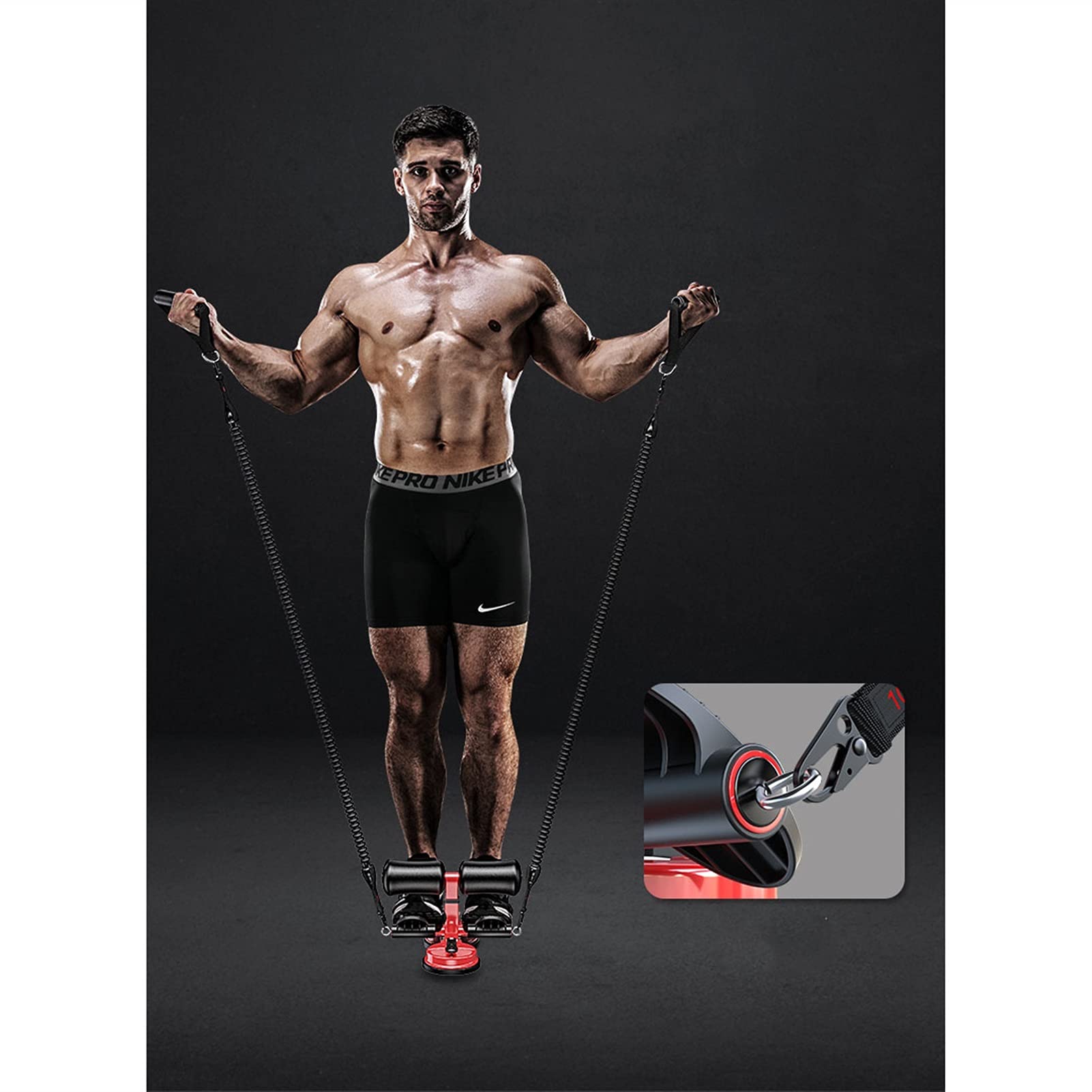 LUYIYI Home Sit- ups Fixed Auxiliary Abdominal Muscle Pull Rope Female Slim Belly Fitness Training