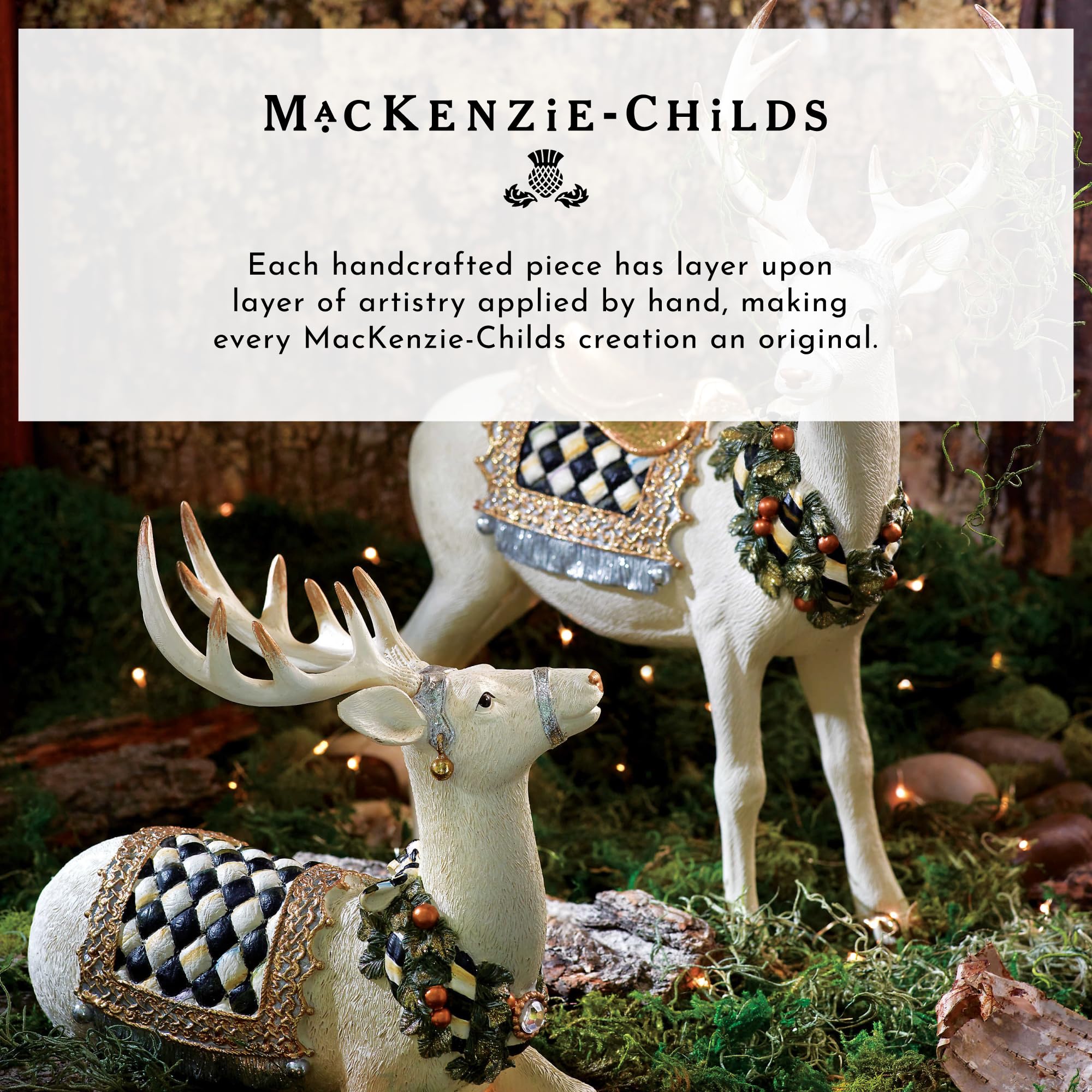 MacKenzie-Childs Christmas Magic Sparkle Glass Ornaments, Christmas-Tree Decorations Set, Set of 6