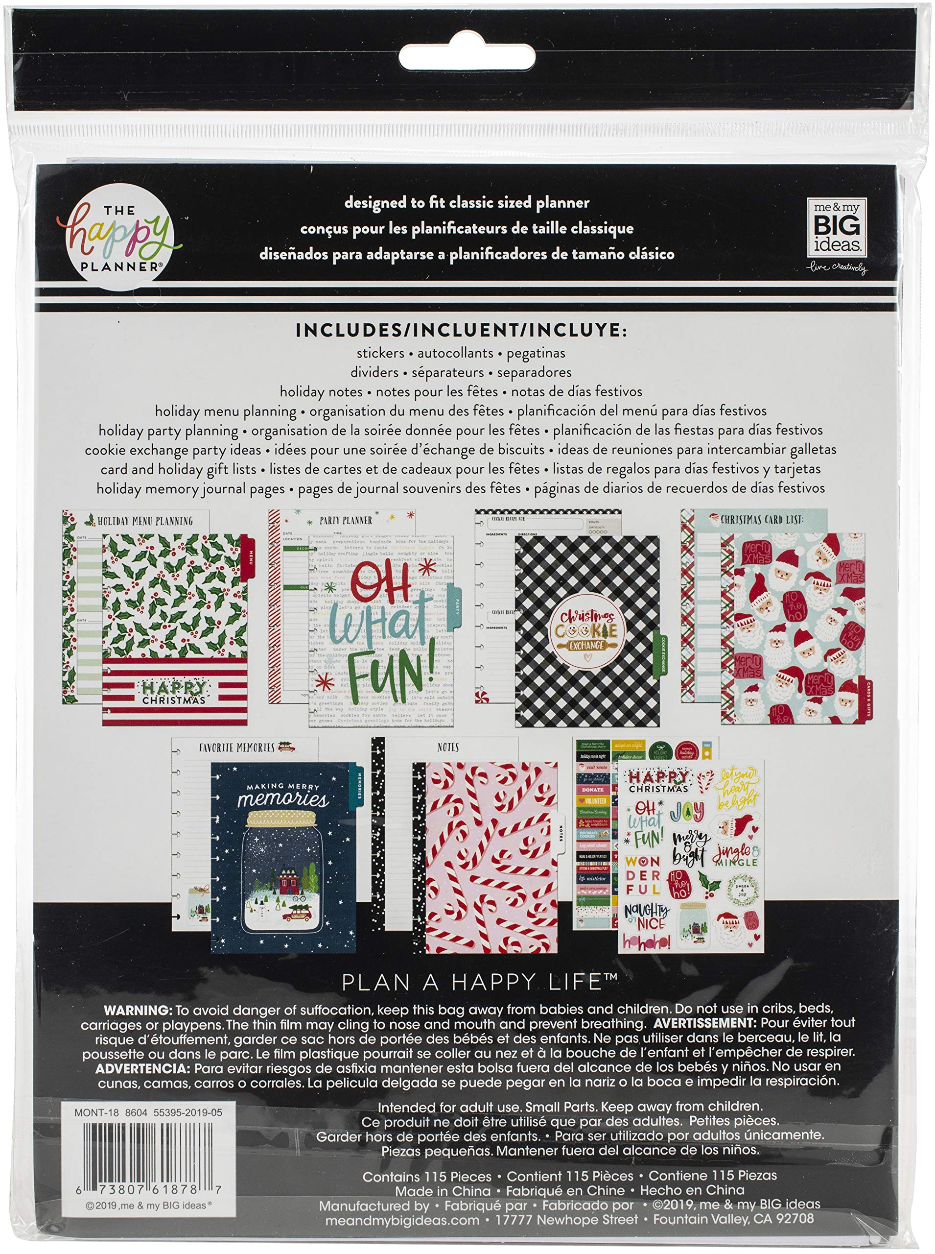 ME & MY BIG IDEAS Happy Planner EXT PK, Christmas 115/Pkg