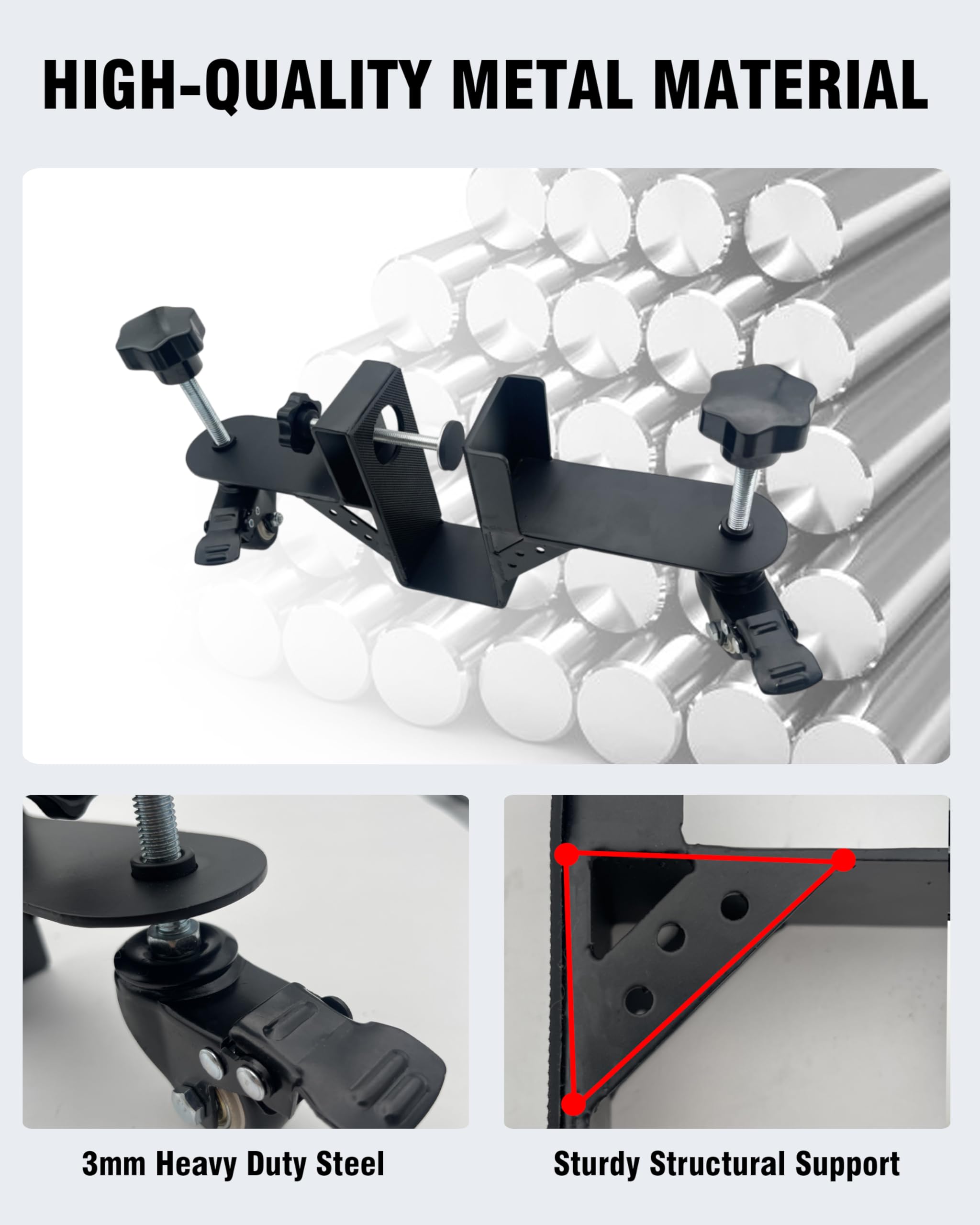 YEBOOCA Door handling cart,Door Installation Tool Kit 2 Pcs, Adjustable Door Lifter Dolly Tool with Rotating Wheels for 0.3" to 2.3" Prehung Slab Doors (0.3" to 2.3")