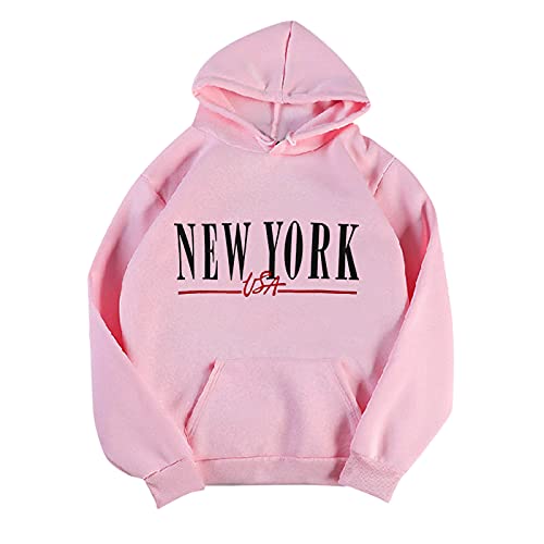 Women Hoodies Graphic Elegant Comfy Fall Tops Pullovers Sweatshirt Lightweight Warm Sport Hoodies With Hood and Zip Pink