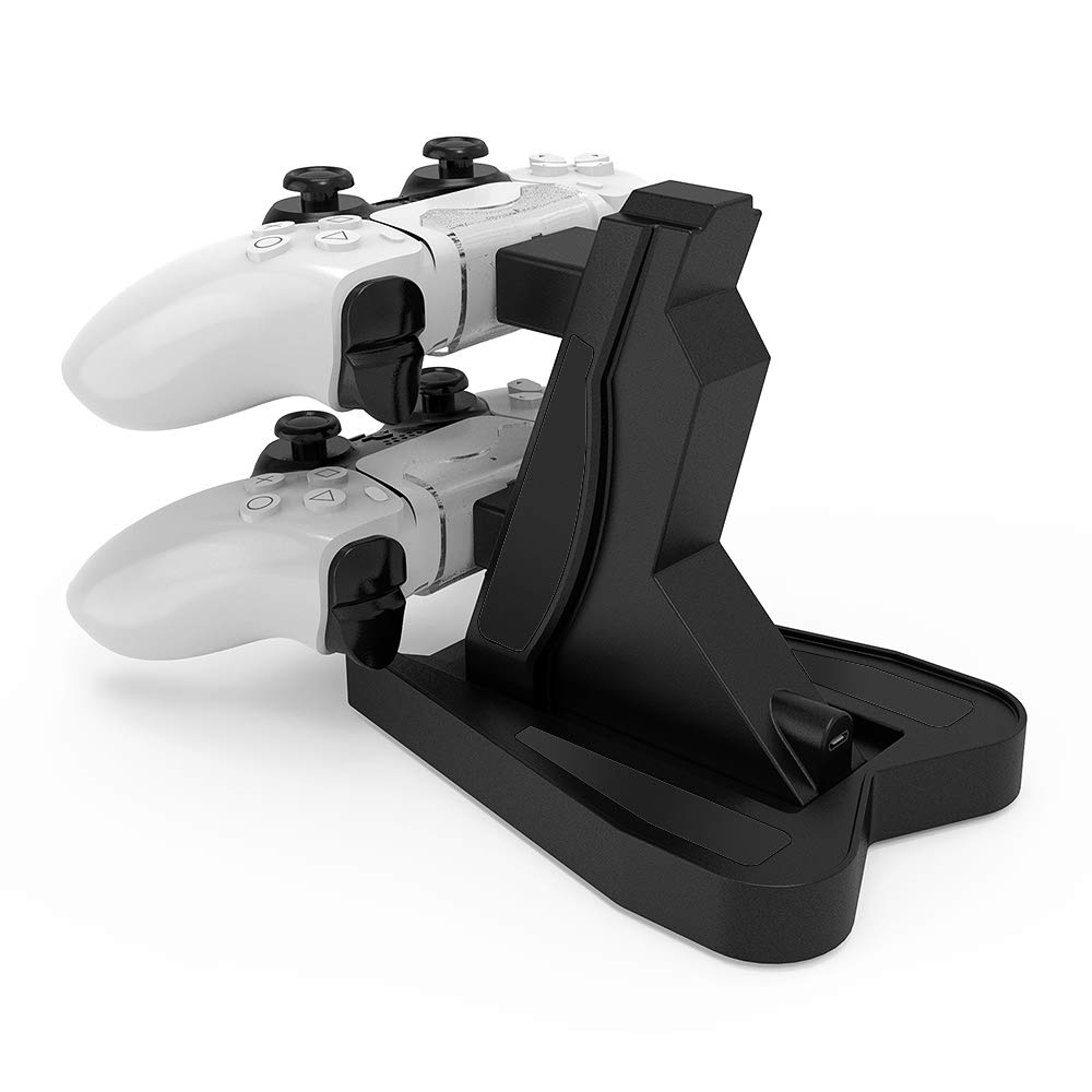 Playstation 5 Controller Charger Station for DualSense Controllers by Genius Magic - Playstation 5 Controller Charging Station with Bright LED Indicator and Dual USB for Super Fast Dual Sense Charging