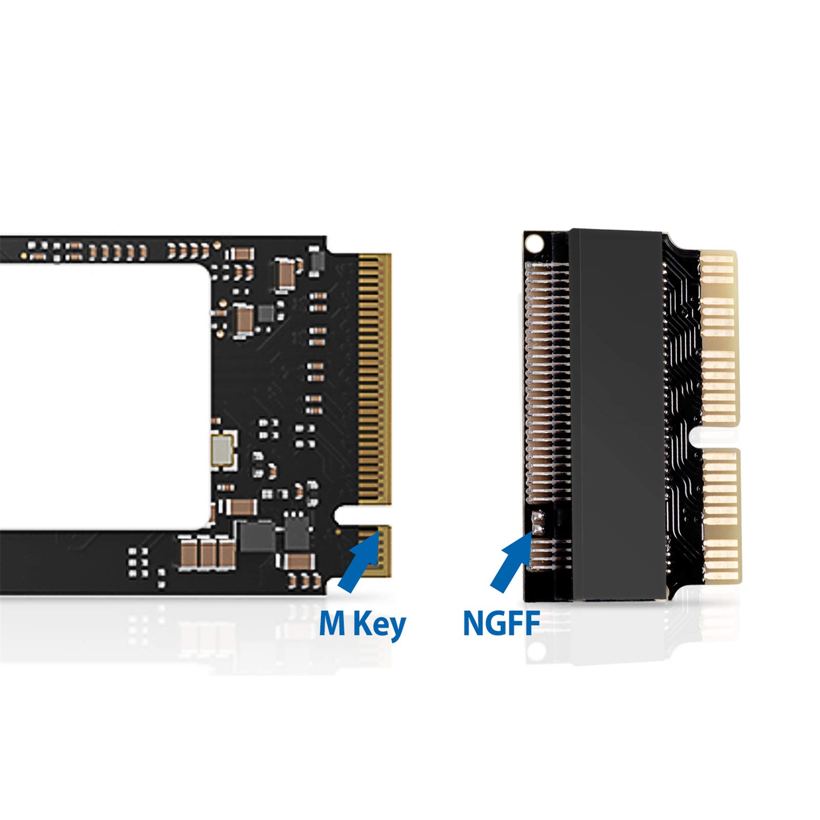 Upgraded M.2 NVME SSD Convert Adapter with Screwdriver Set for MacBook for Upgrade MacBook Air 2013 2014 2015 2016 2017 and Mac Pro Retina 2013 2014 2015, NVMe AHCI SSD Upgraded Kit for A1465 A1466 A