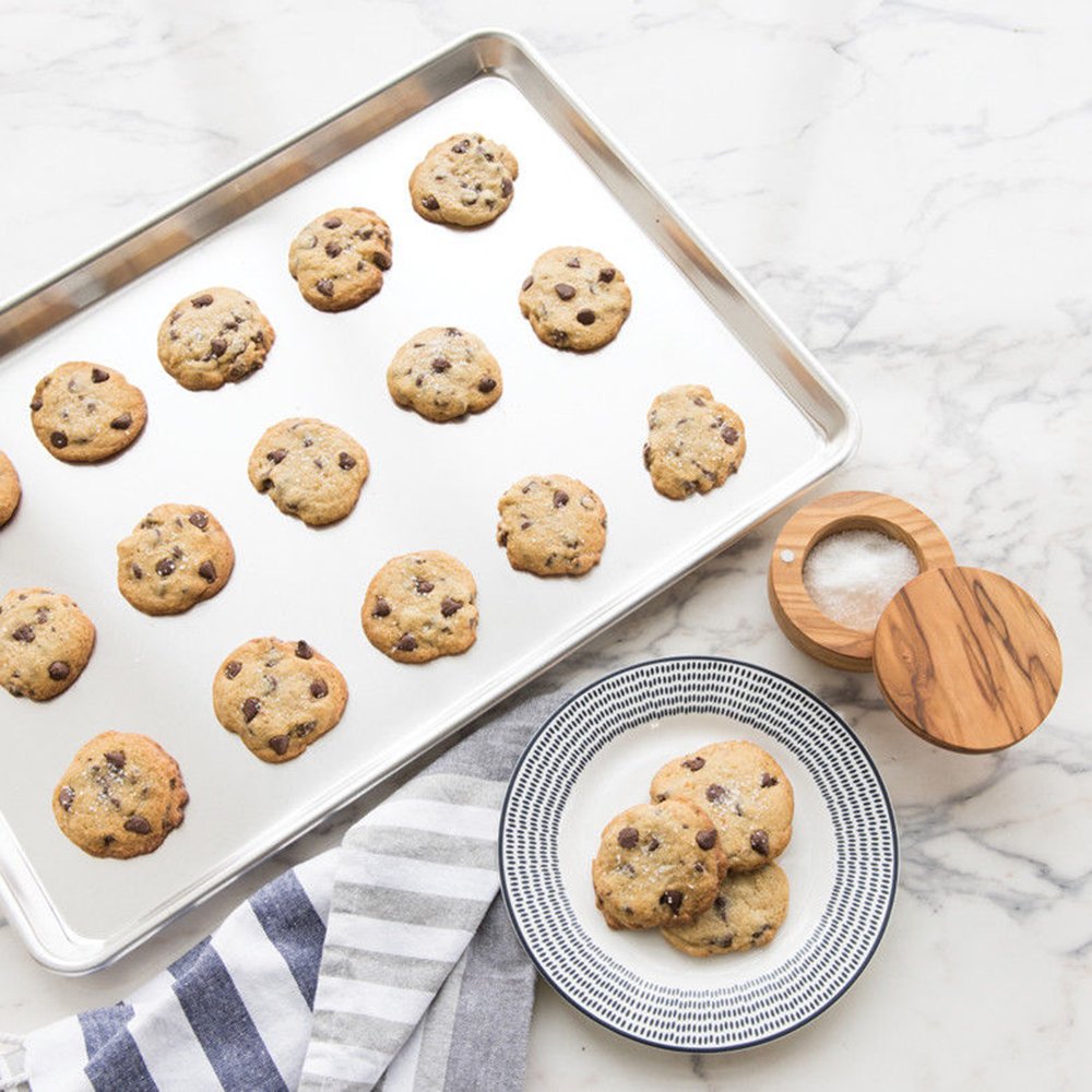 Small Baking Sheets Pans, HOHUNGF Mini Stainless Steel Cookie Sheets & Toaster Oven Tray Pan,Non Toxic & Healthy,Superior Mirror Finish & Easy Clean, Dishwasher Safe, 9.4 x 7x 1 inch, Silver, 9.4inch