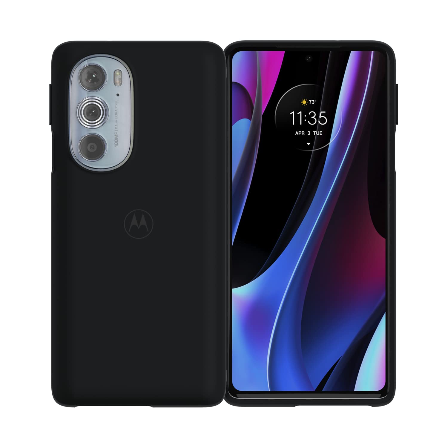 Motorola Edge+ (2022) Protective Case- Black Precision fit, Stylish Shock Absorbing Phone Cases [NOT for Edge+ 2020/Edge+ 2023, Edge 2021/Edge 5G UW 2021, & Edge 2022]