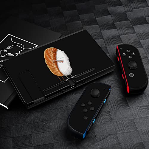 Sushi Hug Decal Stickers Cover Set Full Wrap Skin for Switch Protection Faceplate Sticker for Switch