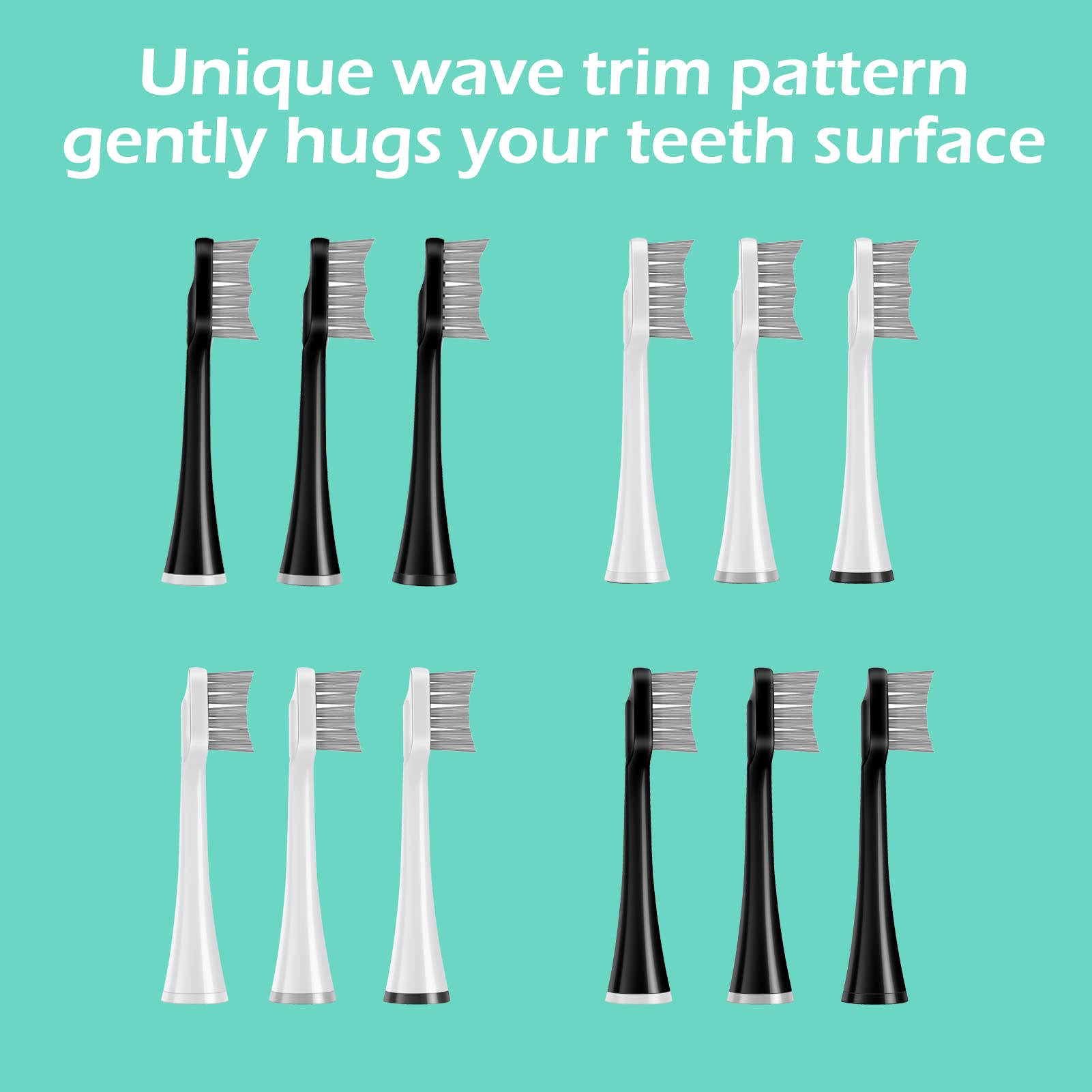 新品 Flossing Toothbrush Heads Replacement, 3 Count, Compatible for Water-pik Sonic Fusion/2.0 SF-01, SF-02, SF-03, SF-04 (Full Size, White)