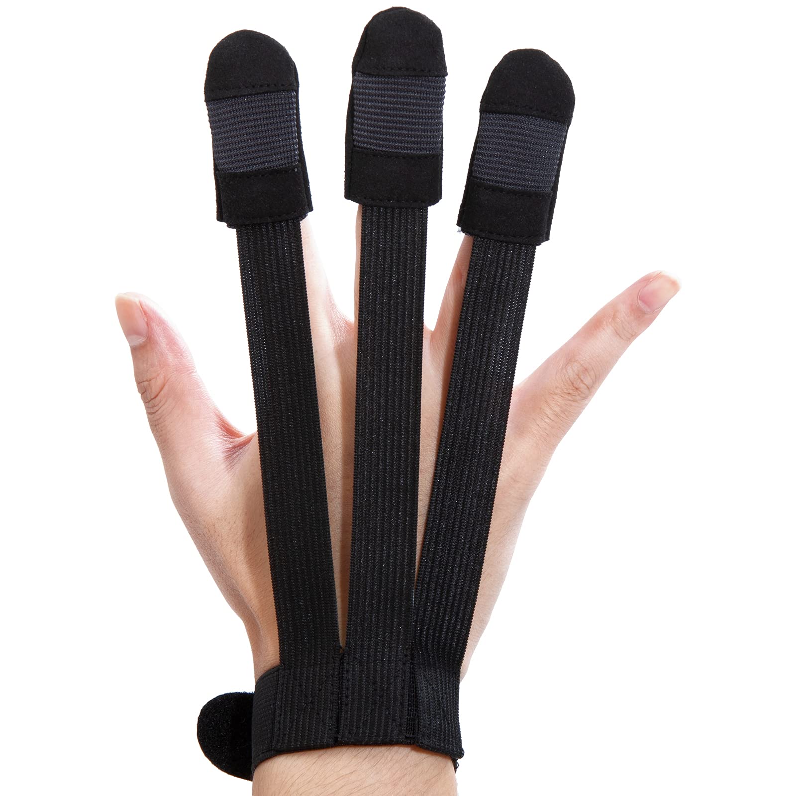 ONLYFU Archery Gloves Archery Shooting Gloves 3 Finger Protective Gloves for Youth Adult Beginner(Black)