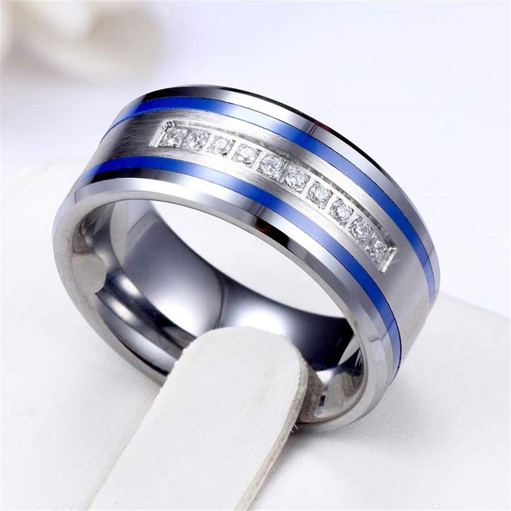 LOVERSRING 3pc Two Rings His and Hers Couple Rings Bridal Sets His Hers Women White Gold Filled Heart Cz Man Stainless Steel Wedding Ring Band Set