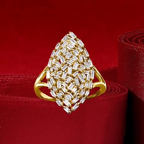 Ross-Simons 0.65 ct. t.w. Diamond Marquise-Shaped Ring in 14kt Yellow Gold. Size 7