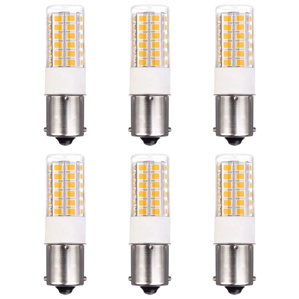 Makergroup BA15s Single Contact Bayonet LED 12V S8 1141 1156 LED Light Bulb 3W 2700K-3000K for Outdoor Landscape Lighting Path Deck Lights RV Lights Warm Color 6pcs