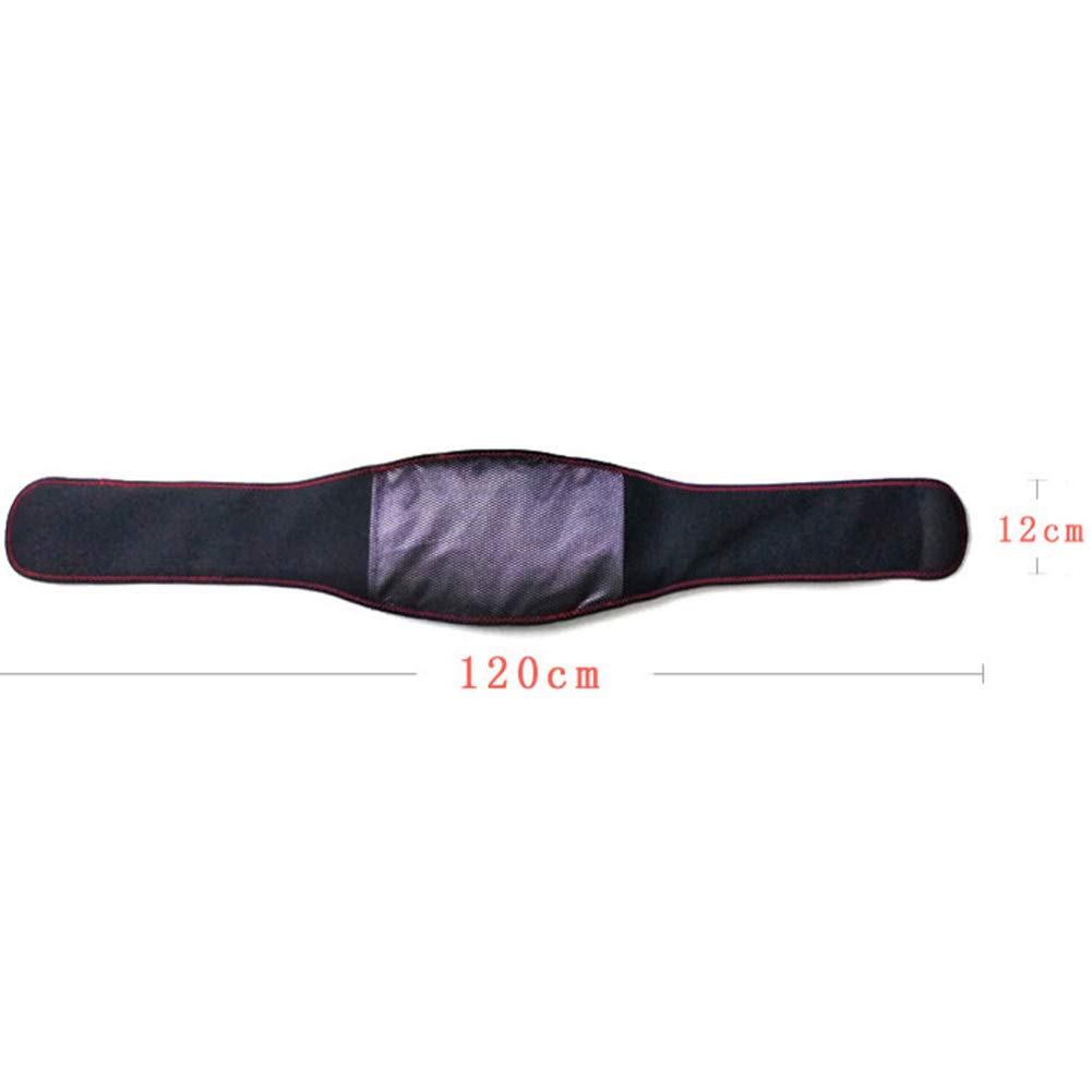 Lower Back Posture Lumbar Brace for Injuries- All Sports-Hot Compression Therapy Carbon Fiber Heating Vibration Massage