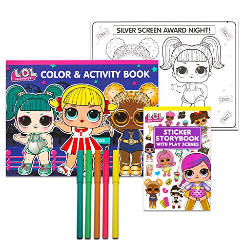 LOL Surprise Lap Desk Activity Set - LOL Arts and Crafts Bundle with Lap Desk, Coloring Book, Stickers, Games, and More | LOL Doll Travel Lapdesk Pack