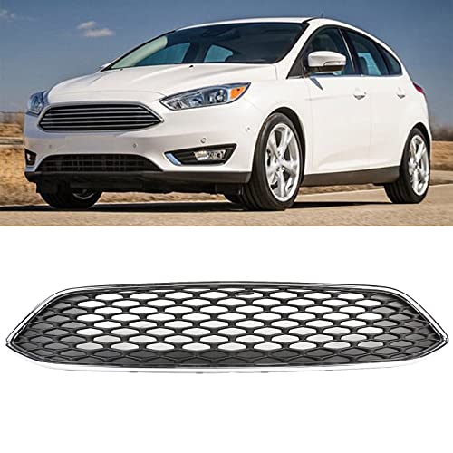 PENSUN Front Bumper Grille Replacement For 2015 2016 2017 2018 Ford Focus"S" &"SE" Upper Center Grill Honeycomb Style Replace #F1EZ-8200A F1EZ-8200B / Gloss Black