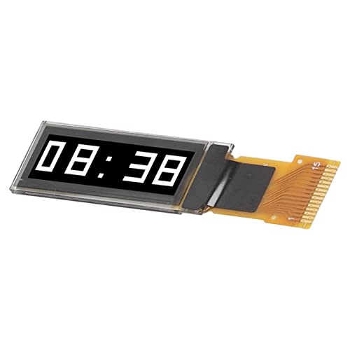 Tgoon Display Screen, 15 Pin 4 Pcs Bright Low Power Consumption 0.91in Display Module for DIY(White)