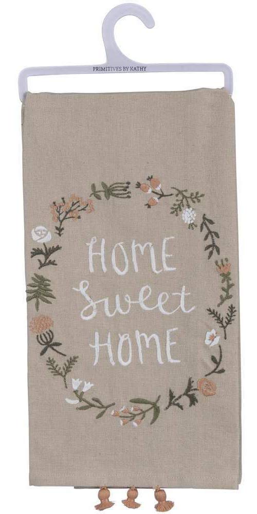 Primitives by Kathy Cathy Heck Studios Embroidered Dish Towel, Home Sweet Home