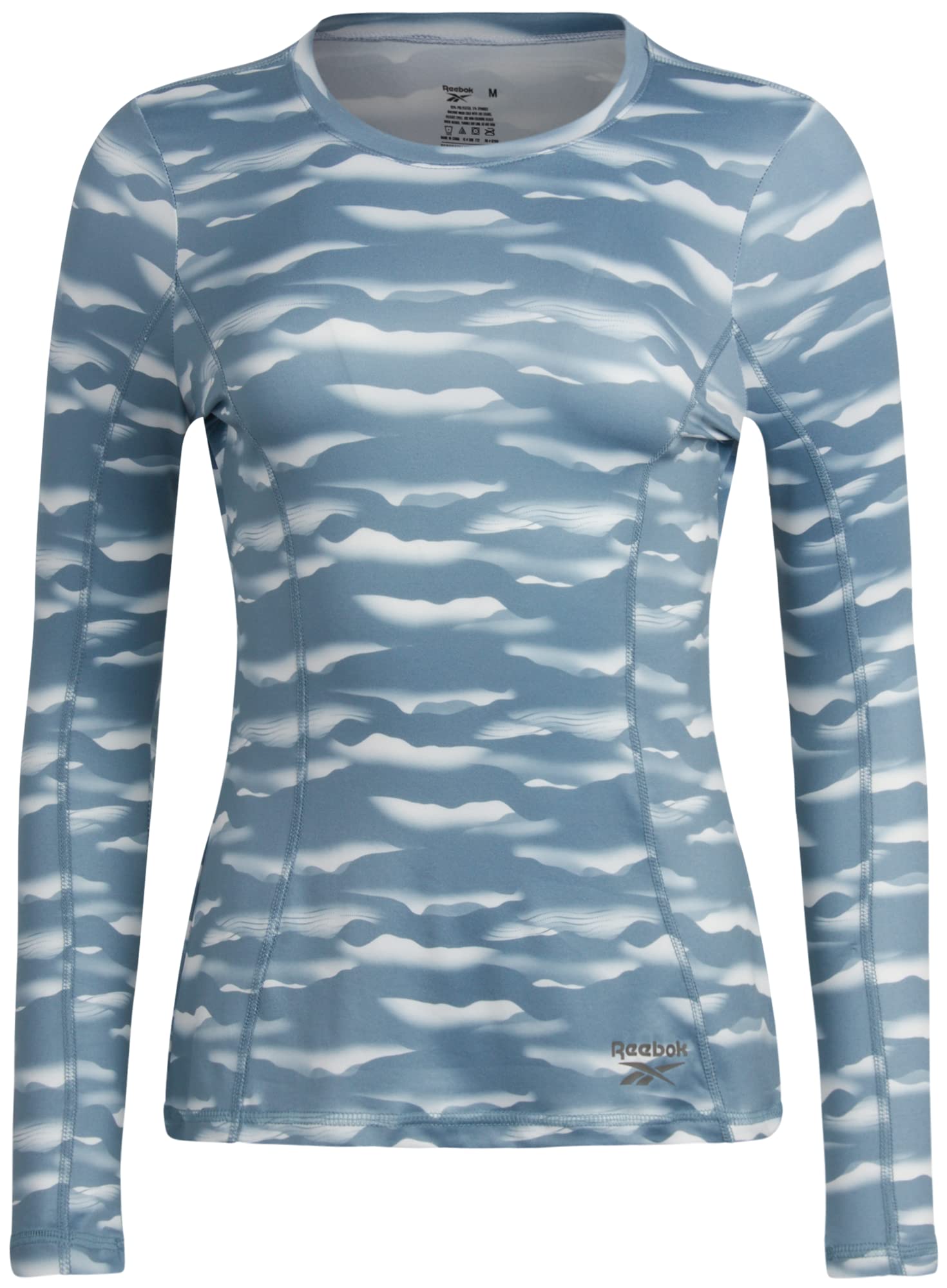 Reebok Women's Performance Thermal Shirt - Athletic Base Layer Long Sleeve Shirt (S-XL), Size X-Large, Black