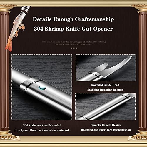 Shtain 5 in 1 Multifunctional Shrimp Line Fish Maw Knife - Multifunction Fish Scaler Remover,Multipurpose Shrimp Line Knife,Shrimp Deveiner Tool (3pcs) (001)