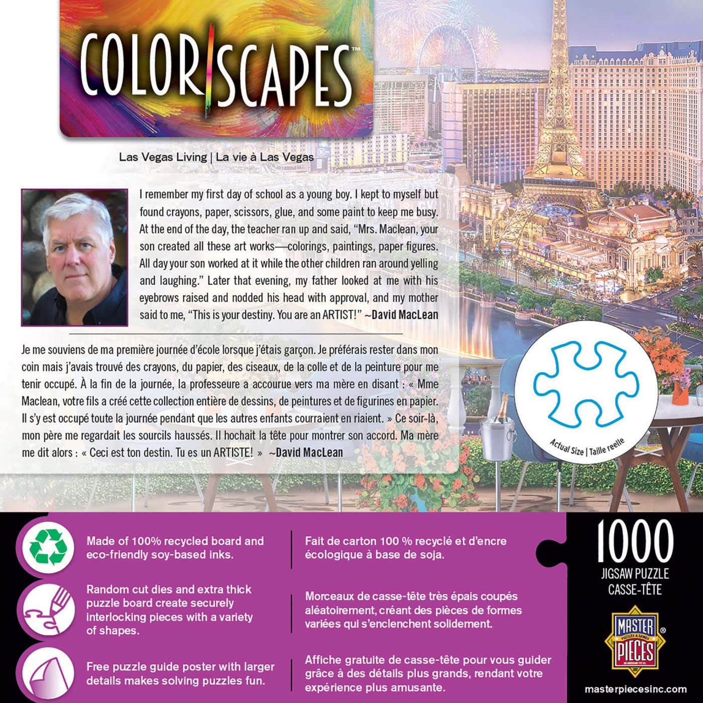 MasterPieces 1000 Piece Jigsaw Puzzle for Adults, Family, Or Kids - Las Vegas Living - 19.25"x26.75"