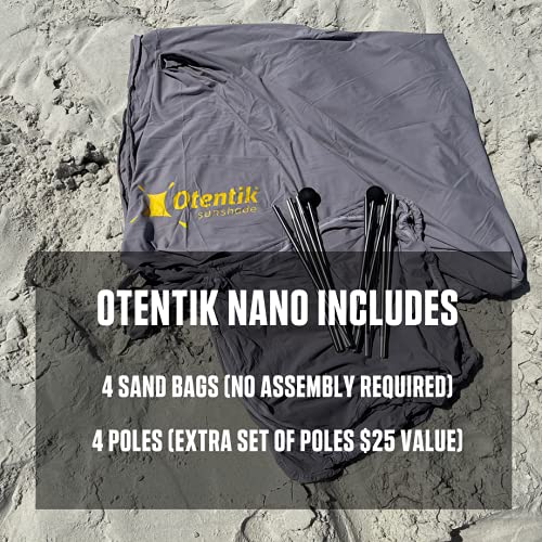 Otentik Beach Sunshade - with Sandbag Anchors - The Original Sunshade Since 2011