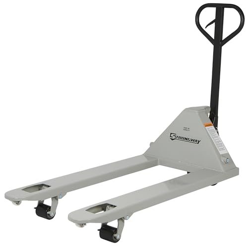Strongway Pallet Jack Fork Pallet Truck - 63.5in L x 27in W (5500LB Capacity)