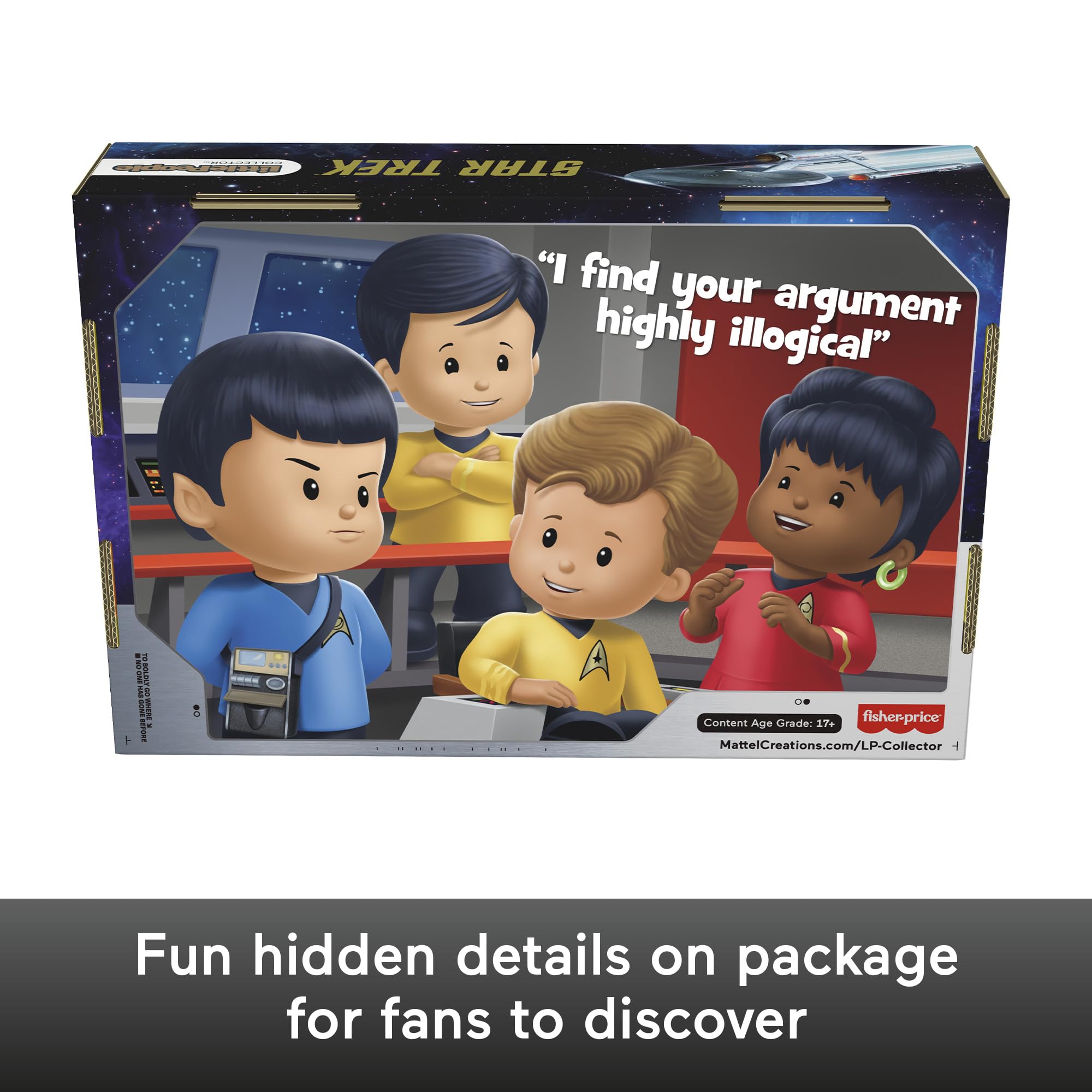 Little People Collector Star Trek Special Edition Set for Adults & Fans in a Display Gift Package, 4 Characters
