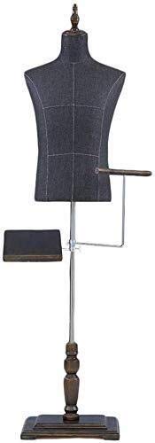 Mannequin Tailors Dummy Torso Dress Form Torso Dressmakers Male Tailors Dummy Torso Display for Dressmakers with Wood Tripod Base