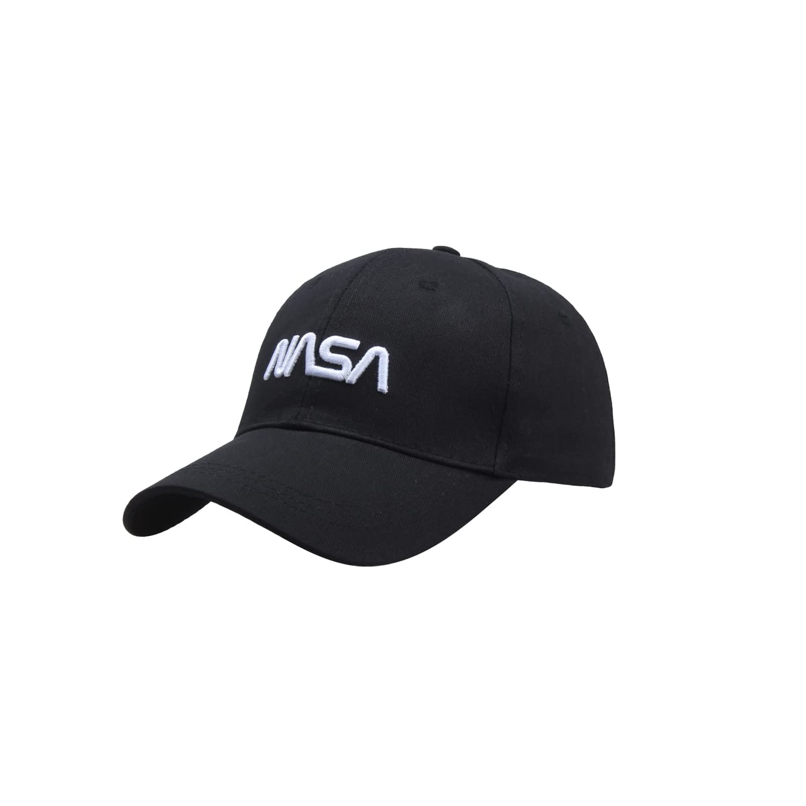 PHILOMI NASA Logo Baseball Cap Exquisite Embroidery Dad Hat Hip Hop Baseballcap Adjustable Size Unisex (Black)