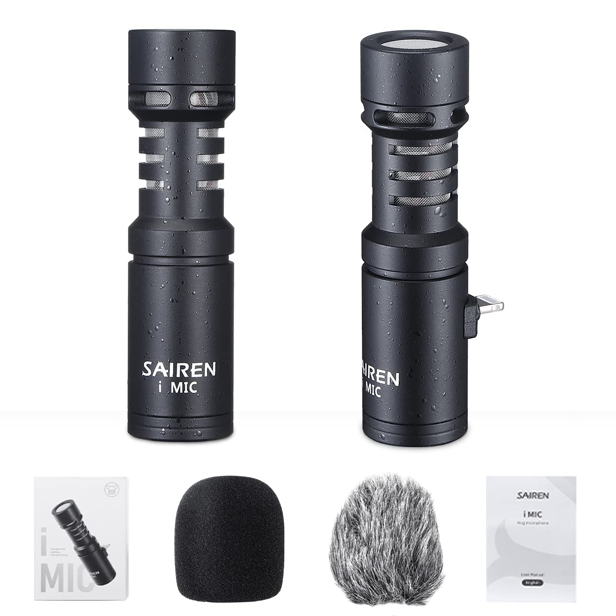 UURig External Microphone for iPhone iPad Plug and Play,Professional Mini Lightning Microphone for Video Recording Vlogging