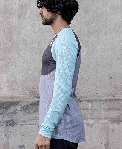 POC Mtb Pure Long-Sleeve Jersey - Men's Light Fluorite Green/Sylvanite Grey, Xxl