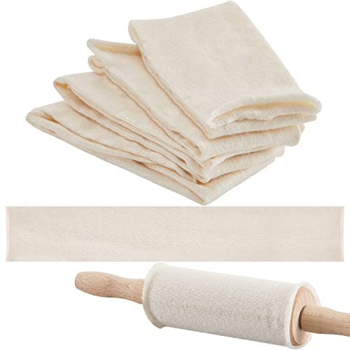 Set of 4 Rolling Pin Covers Cotton Rolling Pin Holder White Rolling Pin Sock Sleeve for Baking