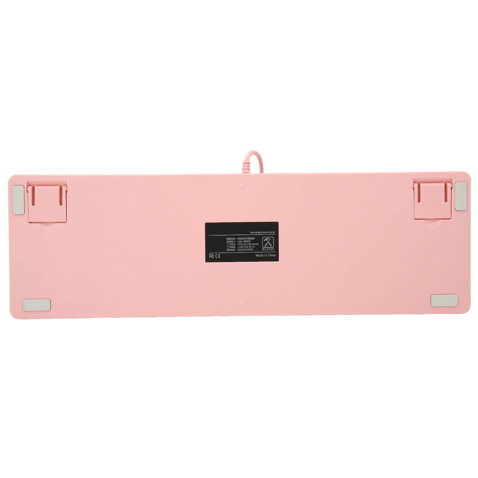YYOYY Mechanical Keyboard, 104 Keys Punk Keycap, Wired Gaming Keyboard, Multi Light Mode Adjustment, Cute Pink Appearance for Girl, Compact Design, for Computer (902-7 Pink Punk)