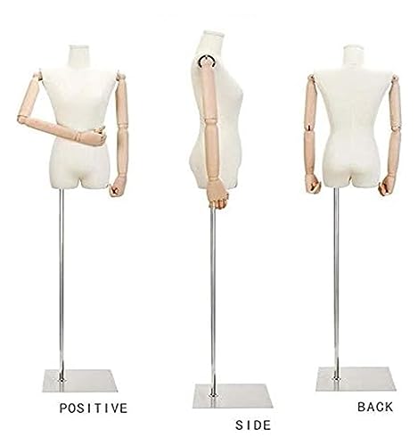 Mannequin Tailors Dummy Torso Dress Form Torso Adjustable Female Tailors Dummy Dressmakers Dummies Display Bust Detachable for Clothing Jewelry Display Stand