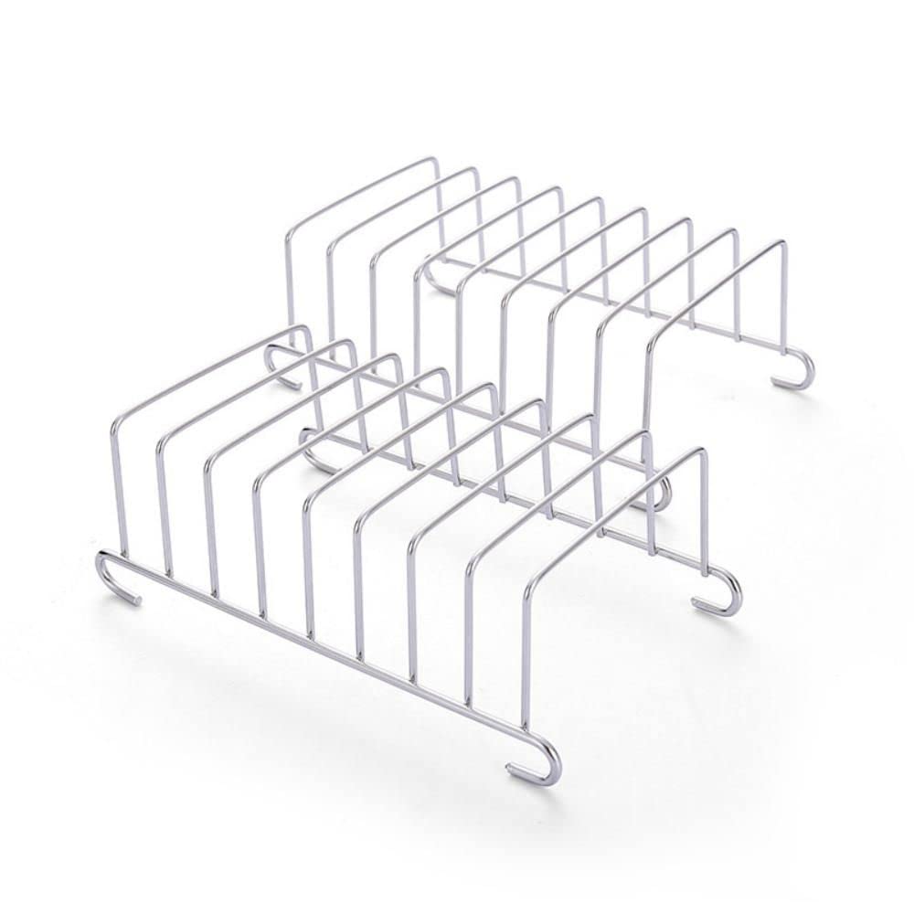 REBABA Toast Bread Rack Holder 8 Slots Stainless Steel Tool Cooling Grid Bread Rack Rectangle Air Fryer Accessories for Home Restaurant