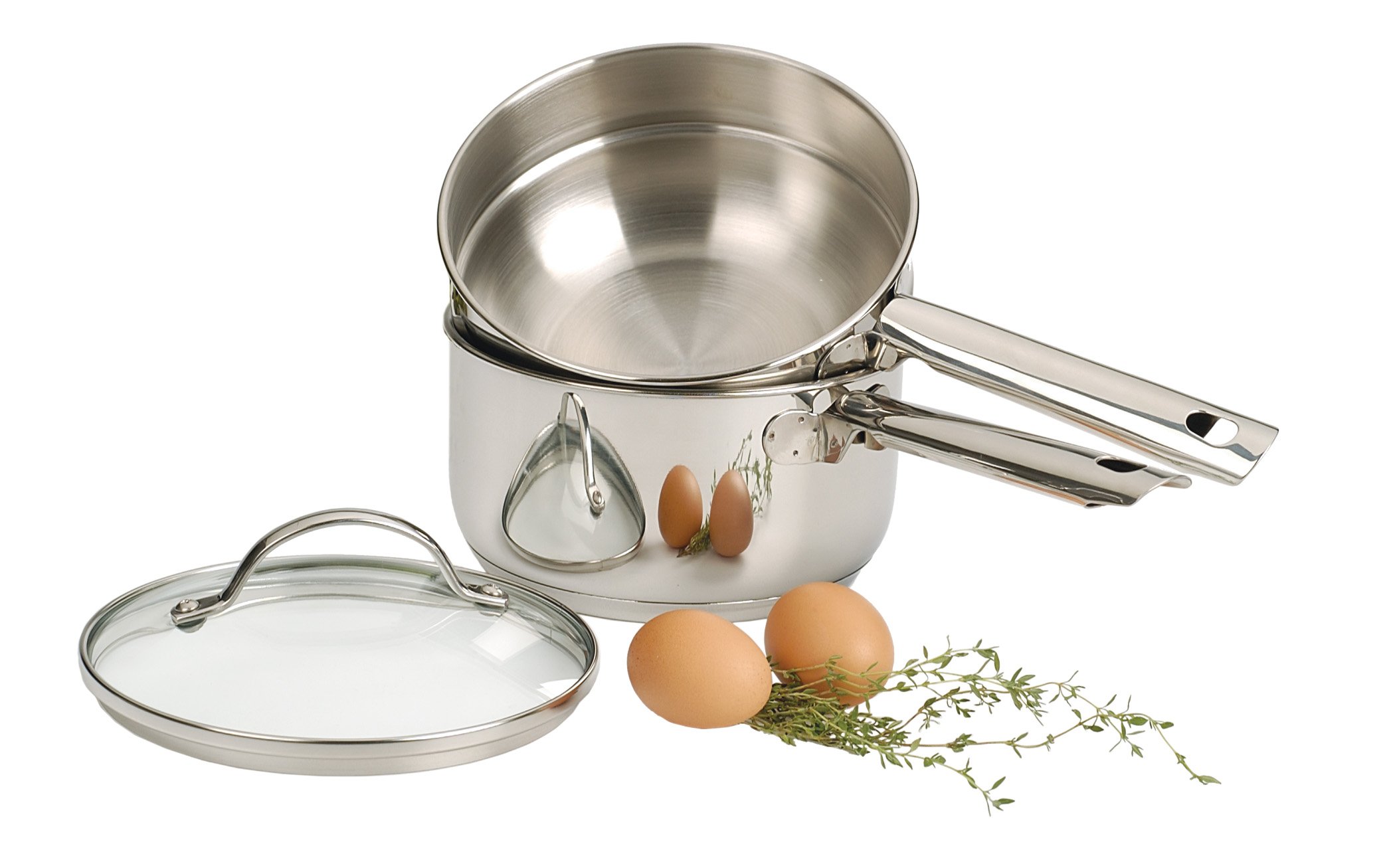 RSVP International Induction Double Boiler, 1 Quart, Multi Color