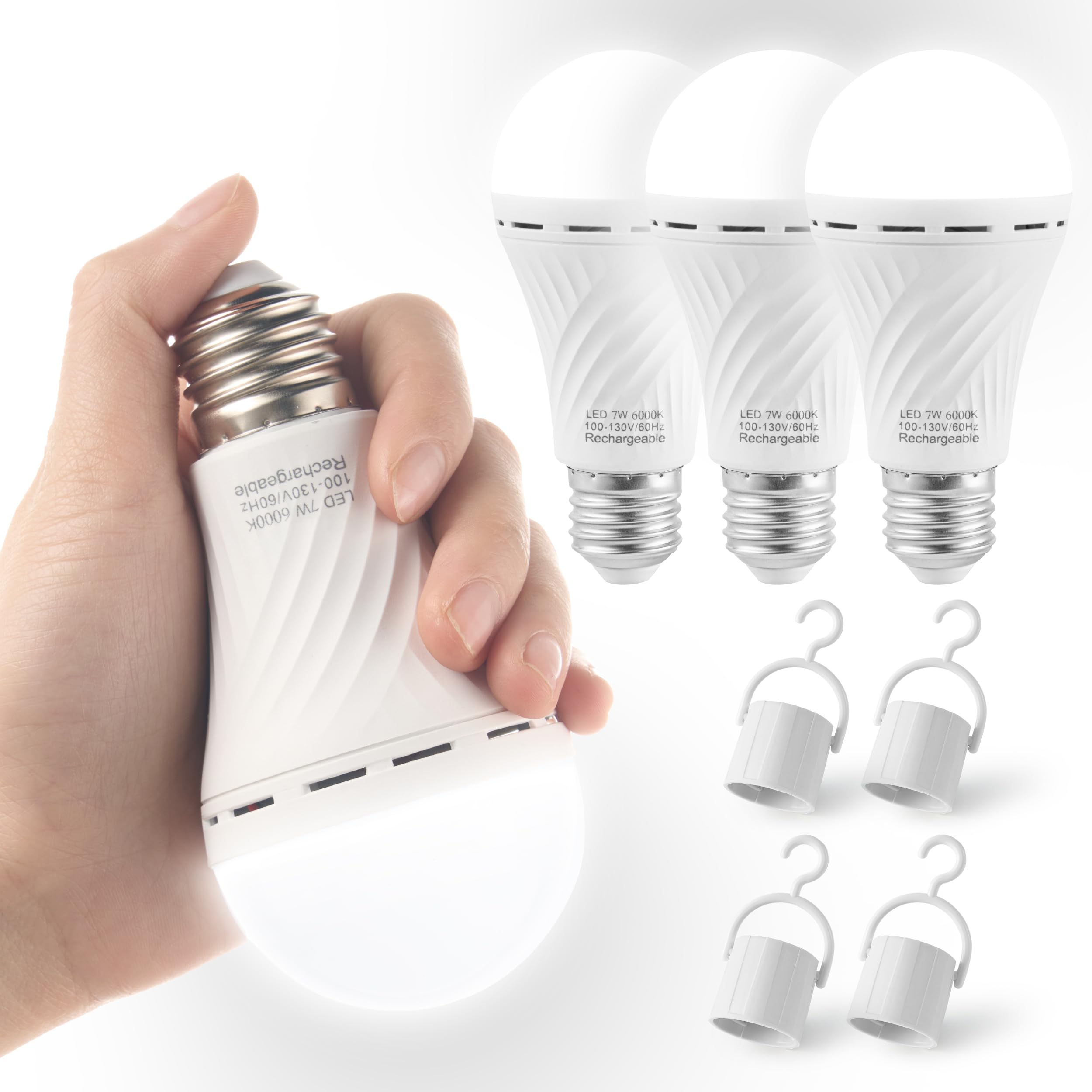 Percompile PAR20 LED Light Bulbs, 50W Halogen Equivalent, Recessed Light Bulbs, Flood Lights Indoor, Non Dimmable, 6000K Daylight White 7W 850Lumen