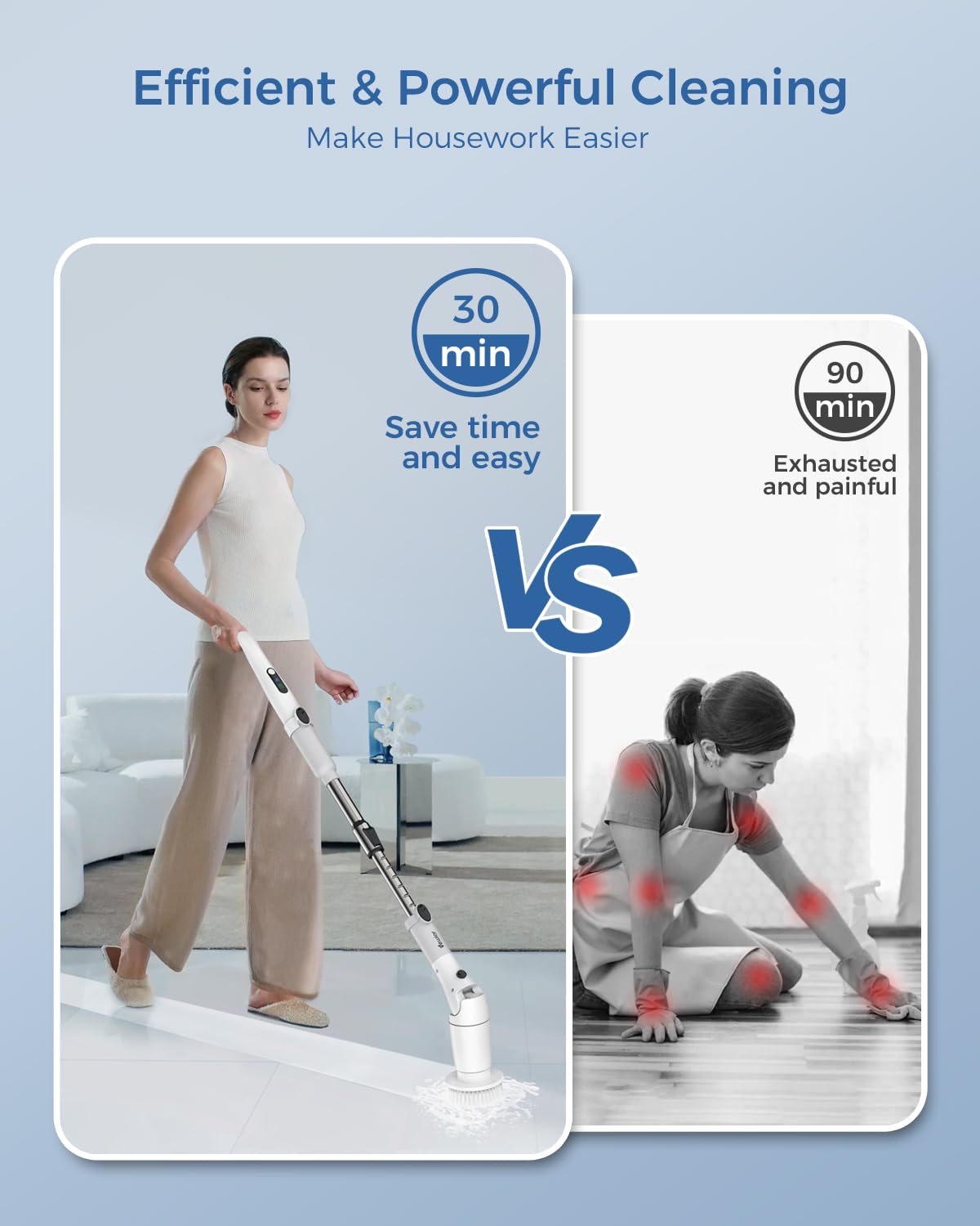 VEWIOR Air Purifiers for Home and Electric Spin Scrubber for Cleaning Bathroom Floor Tile