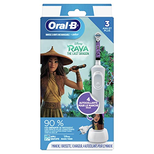 Oral-B Kids Electric Toothbrush Featuring Disney's Raya and The Last Dragon, for Kids 3+
