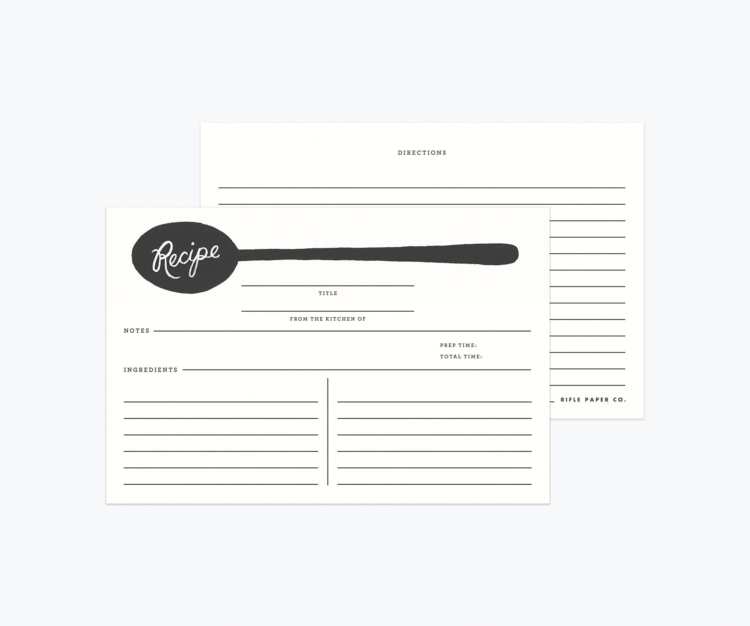 RIFLE PAPER CO. Garden Party Blue Recipe Tin, Gold Metallic Interior, Gold-Framed Label On Front, Includes 24 Recipe Cards and 12 Recipe Dividers, Bring Charm and Cheer Into Your Kitchen