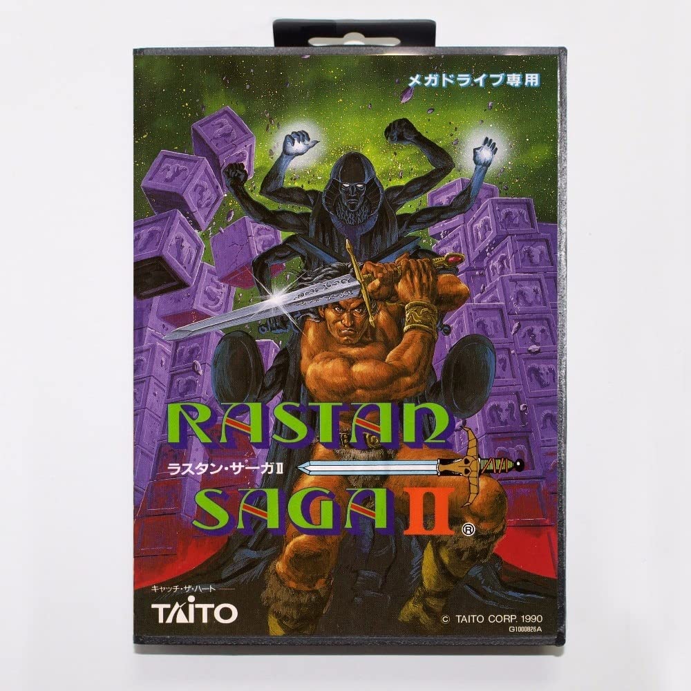 Rastan Saga II Game Cartridge 16 Bit MD Game Card With Retail Box For Sega Mega Drive For Genesis (Black)