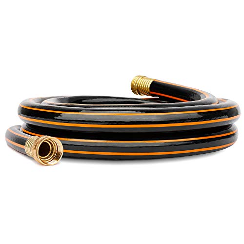 Solution4Patio Garden Short Hose 5/8 in. x 10 ft. Hose Reel Lead in Hose, Male/Female Brass Fittings, No Leaking, Short Connector Hose for Water Softener, Dehumidifier, Camp RV, Janitor Sink Hose