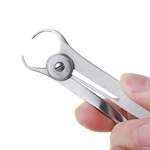 Stainless Steel Inside Calipers Gauge Measuring Caliper 0-10mm Rubber Sheet for Diamonds Jewelry Stones Measure Tools
