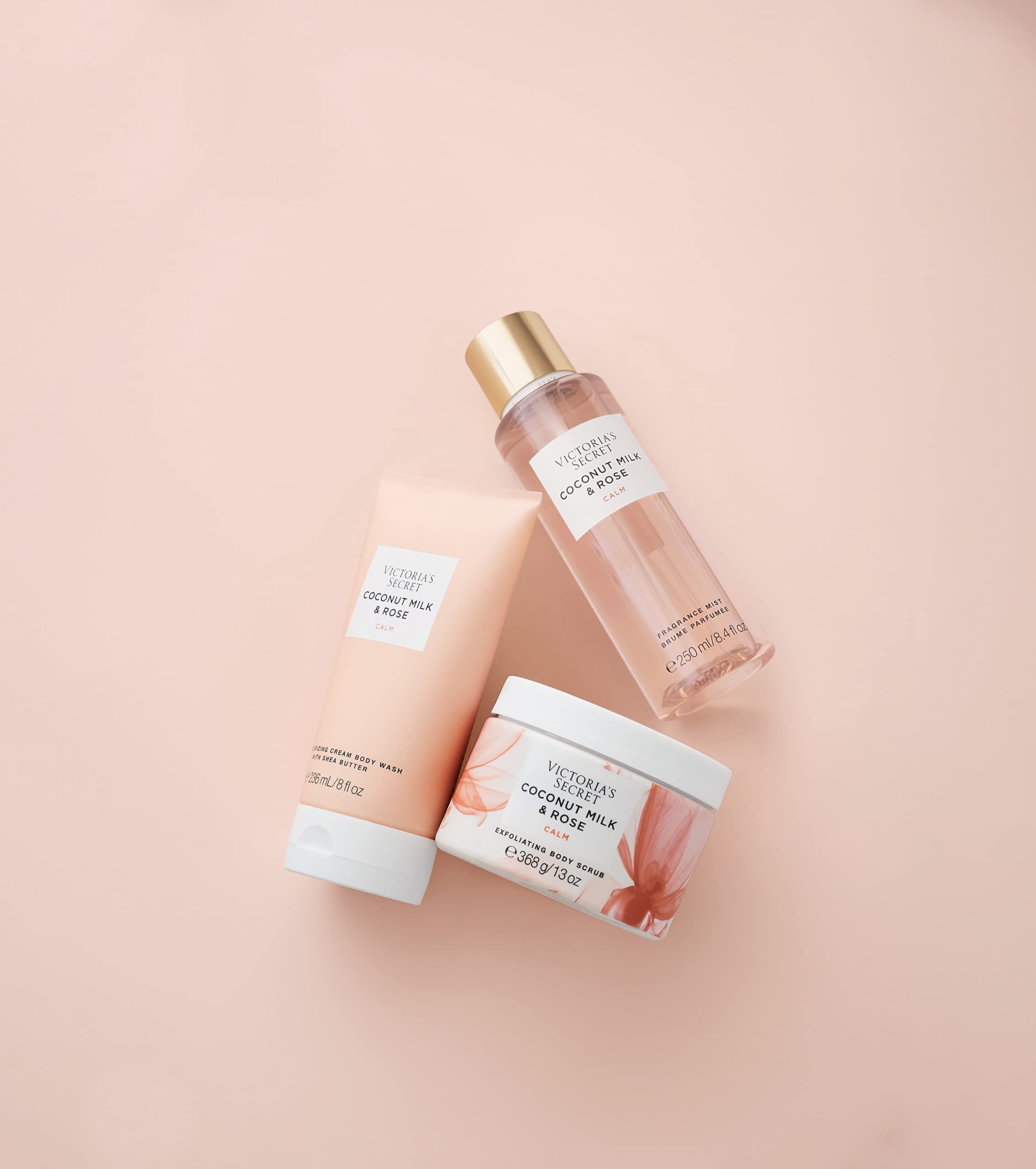 Victoria's Secret Coconut Milk & Rose Mist, Lotion, Wash, & Scrub Set
